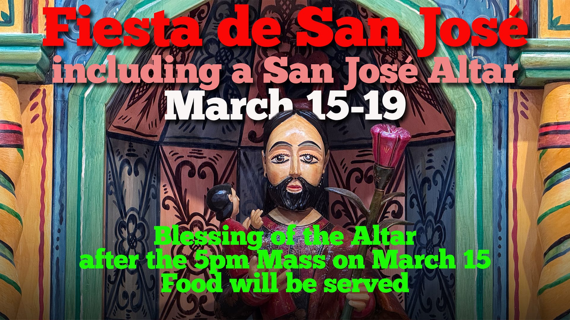The St. Joseph Altar at Santa Maria de la Paz Catholic Community in ...